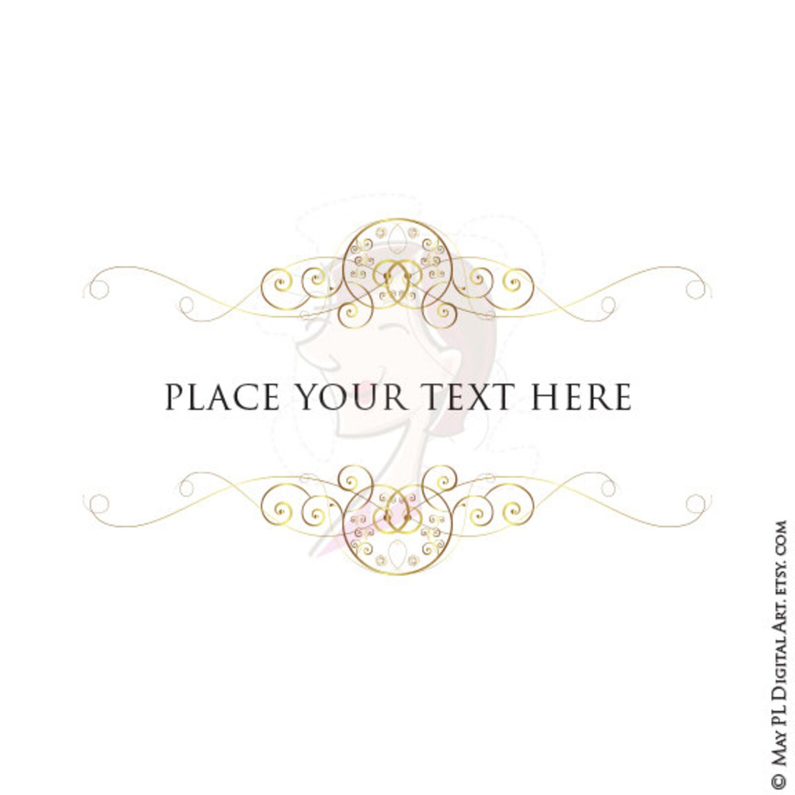 Flourish Clip Art Gold Frame Borders Frames for Wedding - Etsy