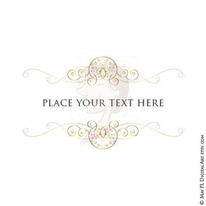 Flourish Clip Art Gold Frame Borders Frames for Wedding Digital Clipart ...