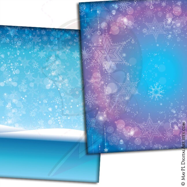 FROZEN Movie Inspired Digital Paper Winter Snowflakes | Etsy