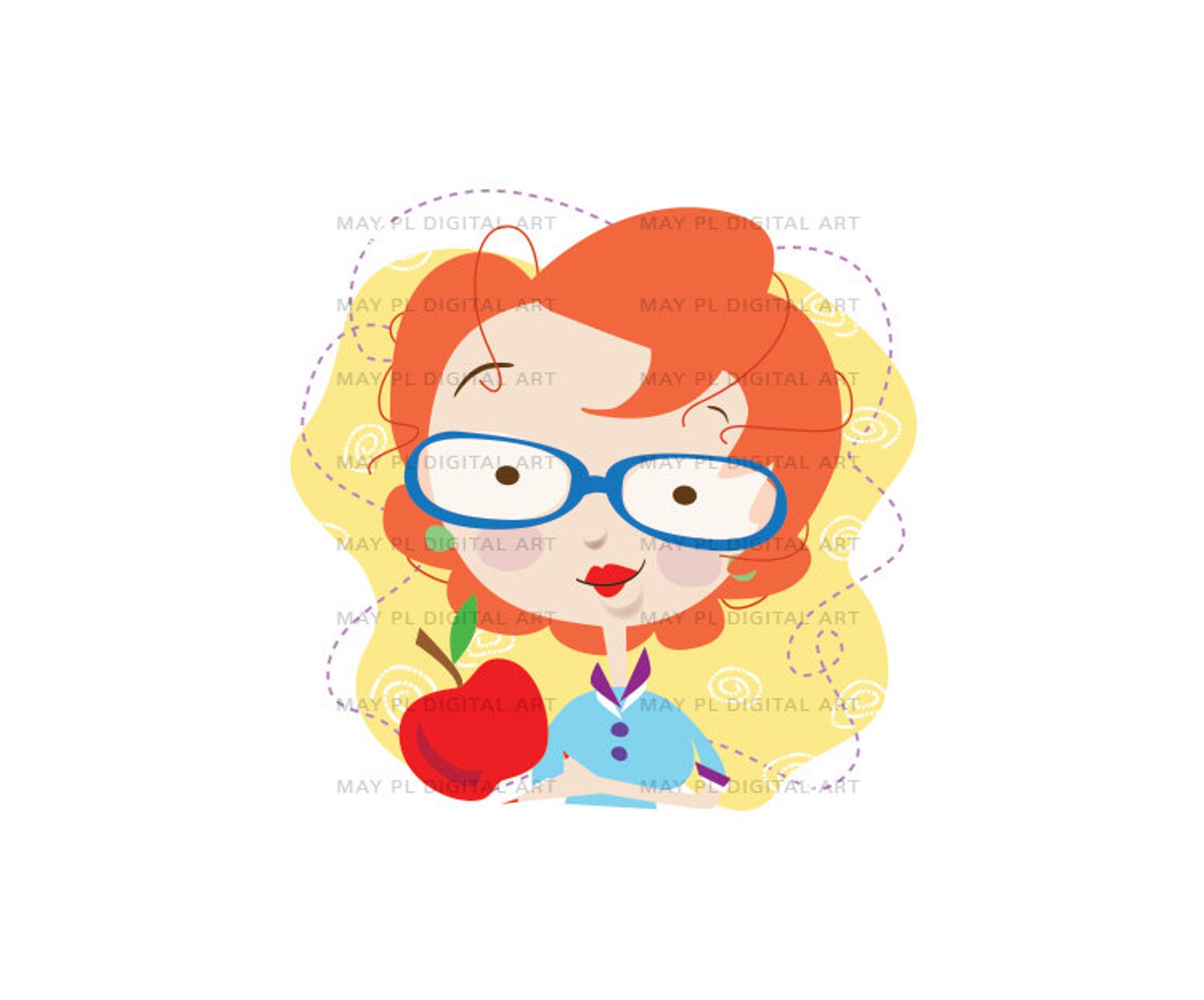 Teacher Classroom Clipart Cute Teacher Graphics Blackboard Ruler Pencil ...