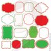 Christmas Digital Frames VECTOR Clipart - Red Green Borders Graphics ...