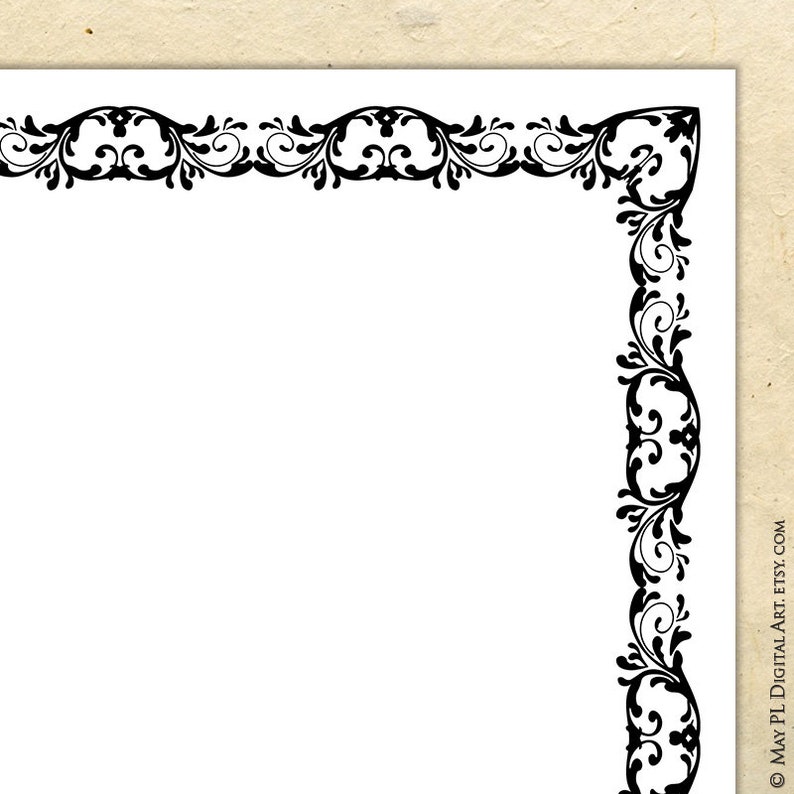 8x11 Digital Border Decorative Frames Page Design Commercial - Etsy