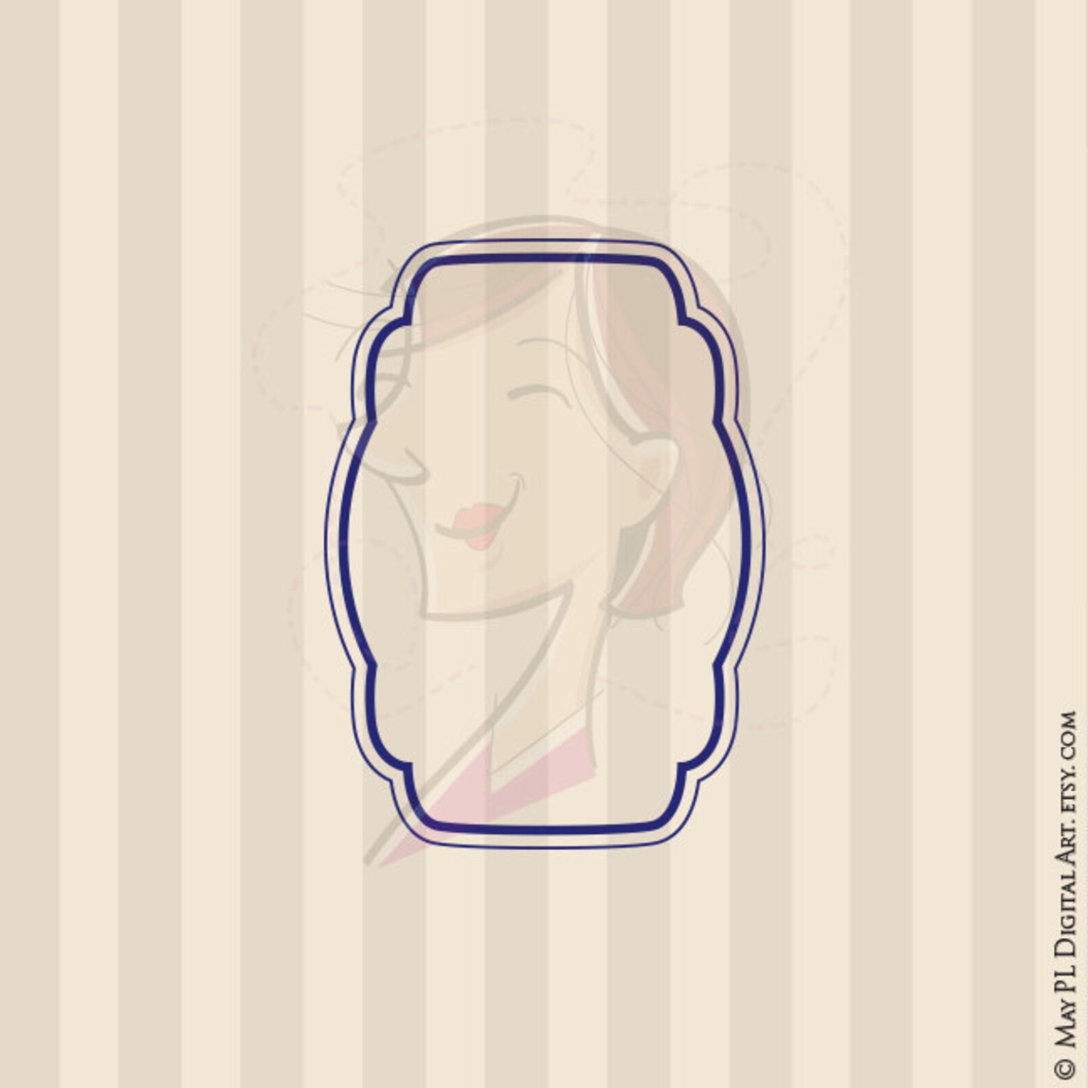 Blue Frames Navy Blue Borders Vector Clip Art Commercial Use | Etsy ...