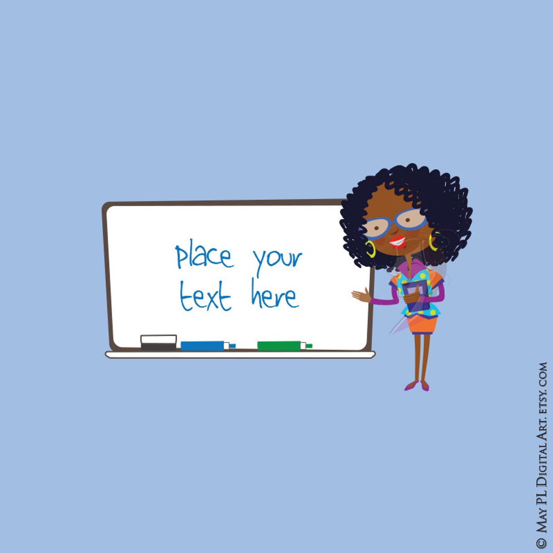 Cute School Clipart Teacher Children Listen Clipart includes | Etsy