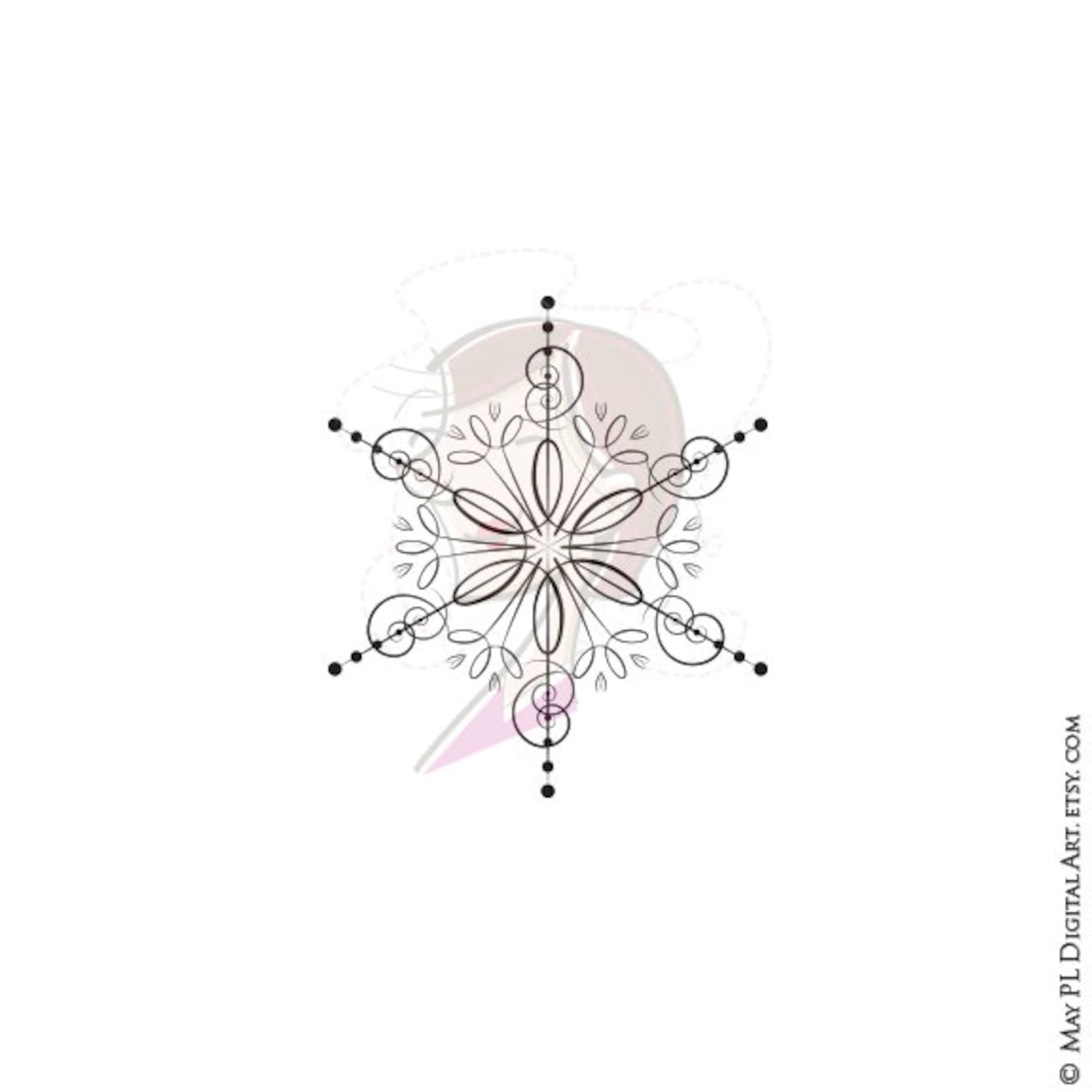 Snowflake Holiday Clipart Commercial Use Snow Crystal Winter | Etsy