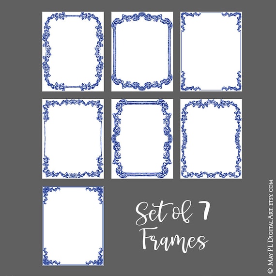 Blue Page Borders And Frames