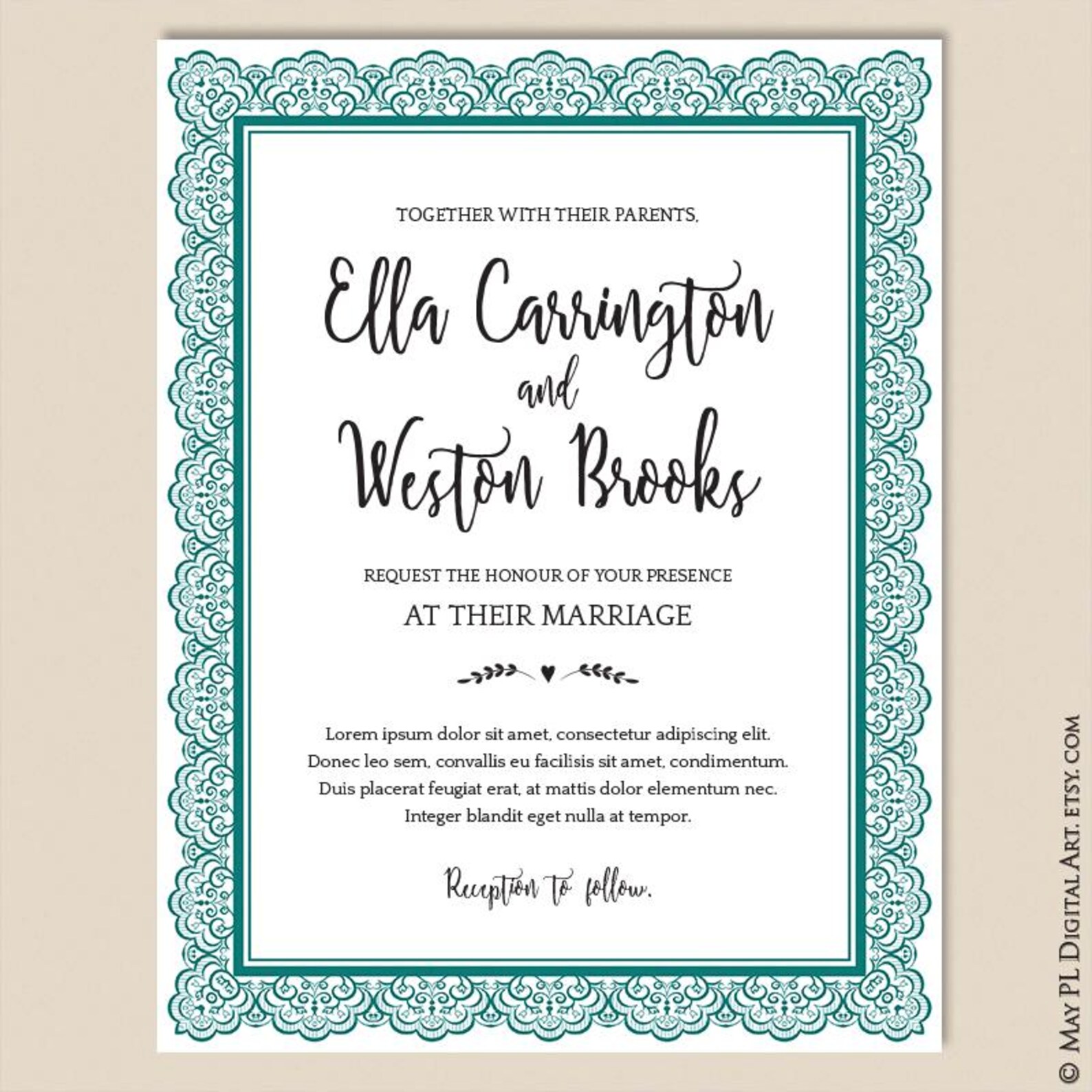 TEAL Certificate Border Frames Clipart 8x11 and A4 - Make Your Own ...