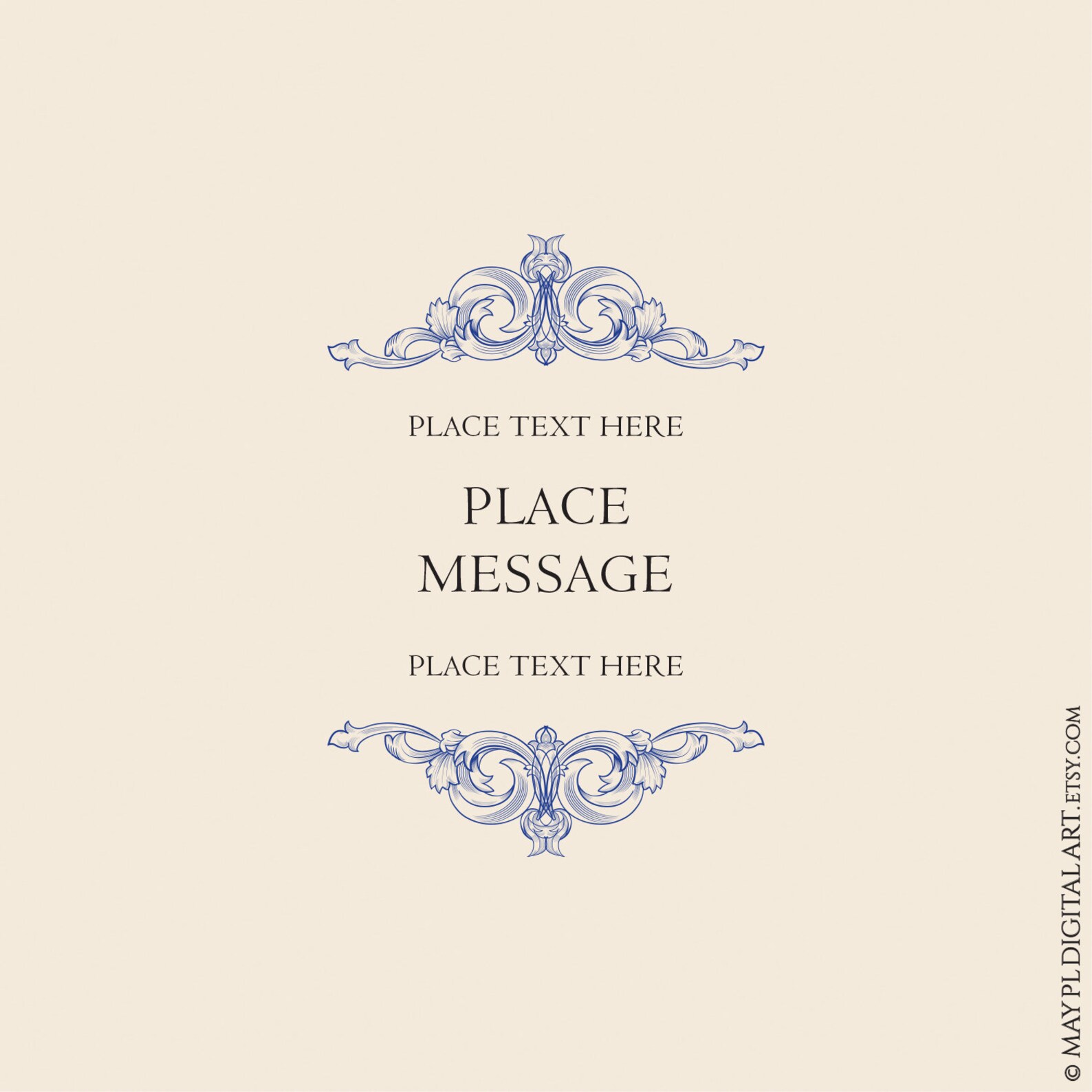 Royal Blue Classic Logo Branding Design Elements Clip Art - Etsy