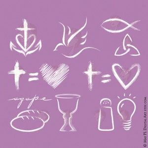 Easter Clipart Christian Graphic White - Cross Equals Love, Faith Hope ...