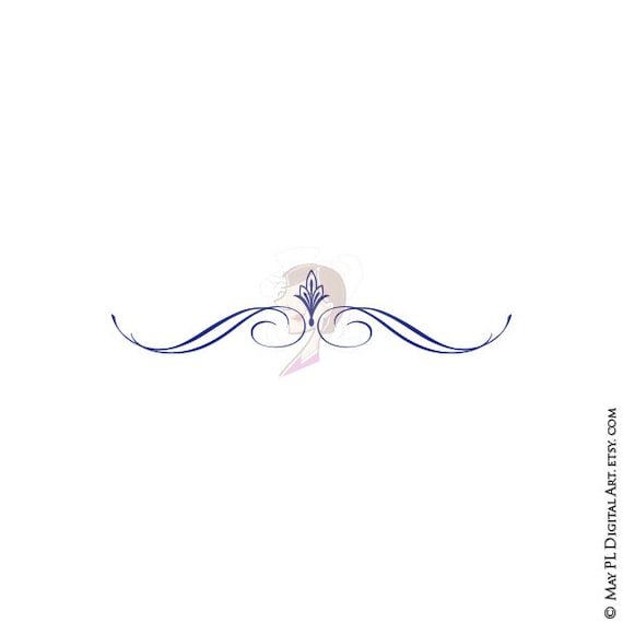 Divider Line Clip Art Blue