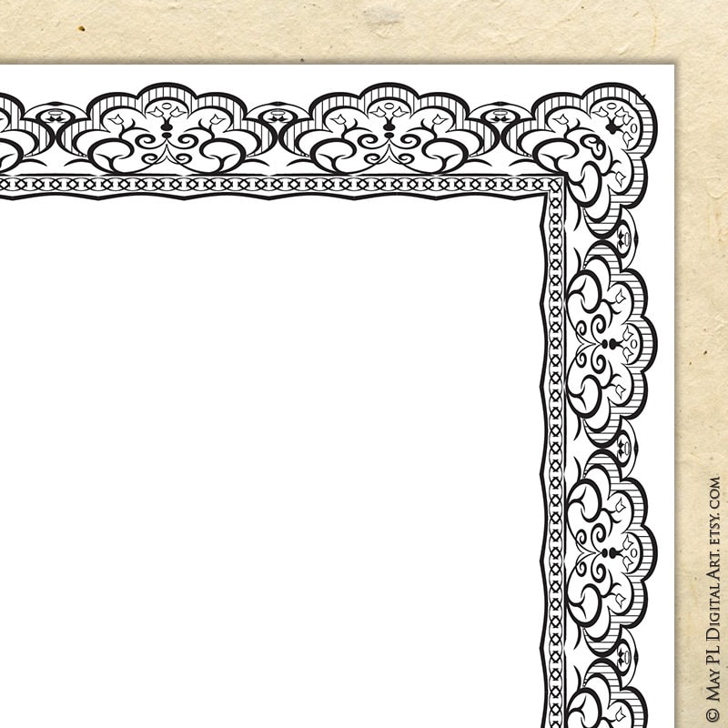 Black Lace Page Border