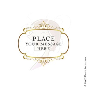 Gold Flourish Frames Clip Art Digital Vintage Decorative VECTOR Elegant ...