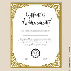 Antique Gold Document Borders Classic Clipart - Charming Flourish Edges ...