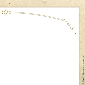 Simple 8x11 Gold Certificate Award Document, Page Border Frames ...
