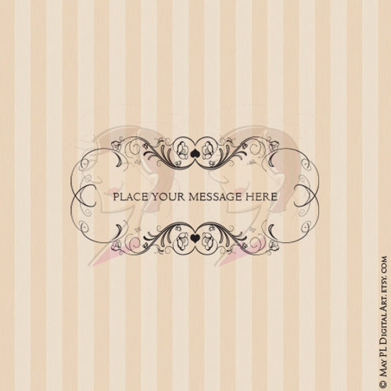 Shabby Chic Graphics Indie Style Boho Digital Frames Monogram - Etsy