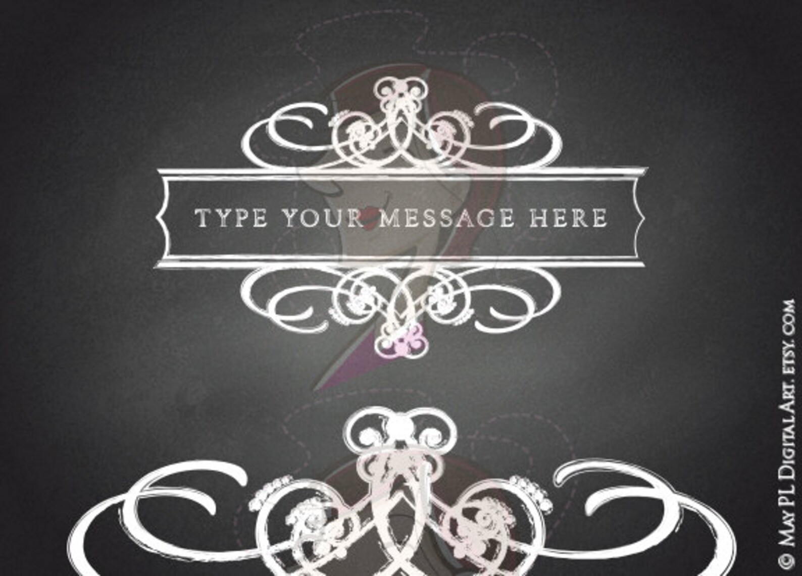 Digital Chalkboard Design - Beautiful Vintage Style Frames Clipart With ...