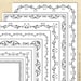Gold Fancy Document Borders, 8x11 Page Digital Frame Vintage Designs ...