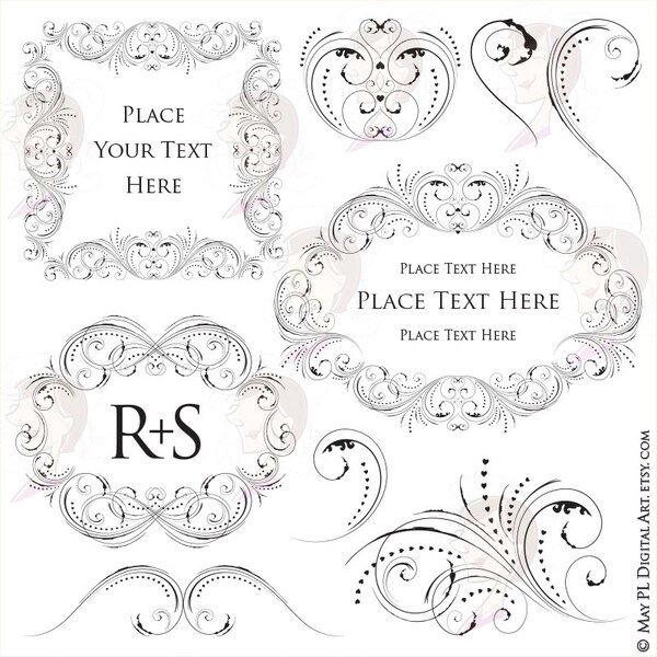 Scroll Monogram - Etsy