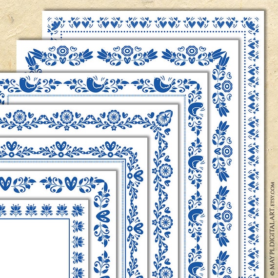 Blue Page Borders
