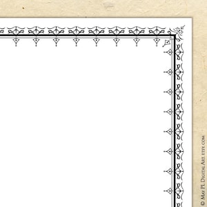 Page Borders Frames Black 8 X 11 Rectangle Digital VECTOR Decorative ...