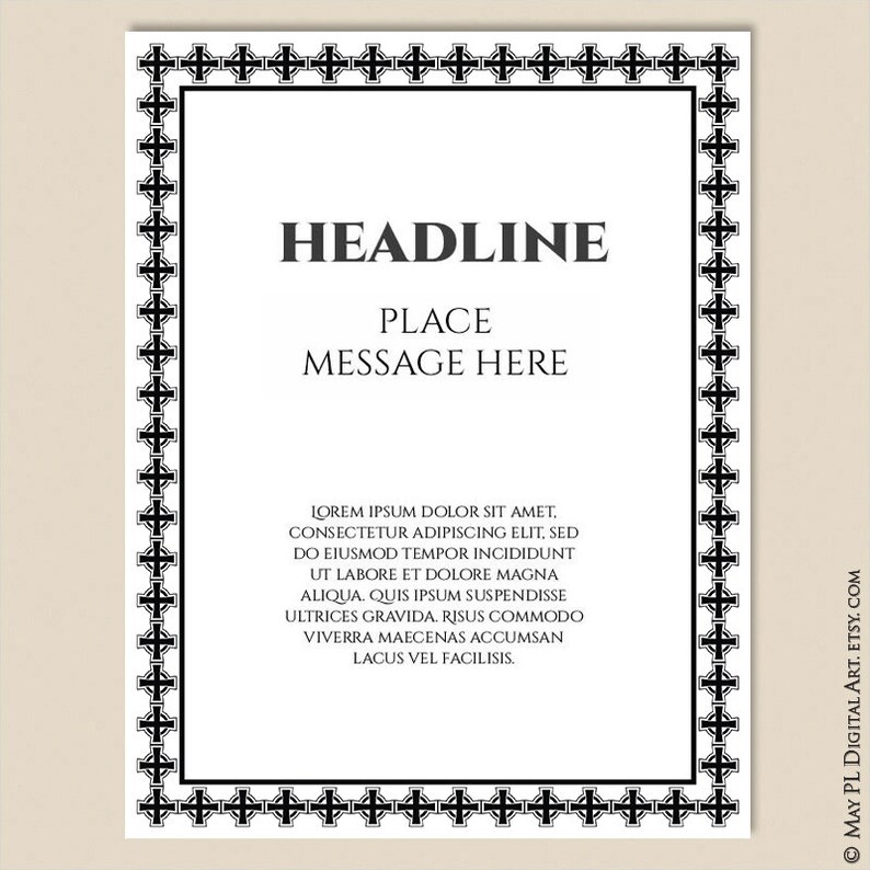 Document Border Frames Celtic Symbols Gaelic Line Art Digital Clipart ...
