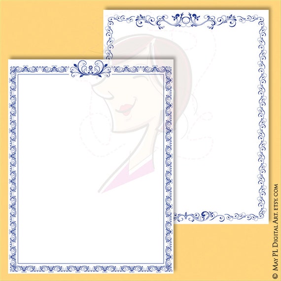 Dark Blue Page Border