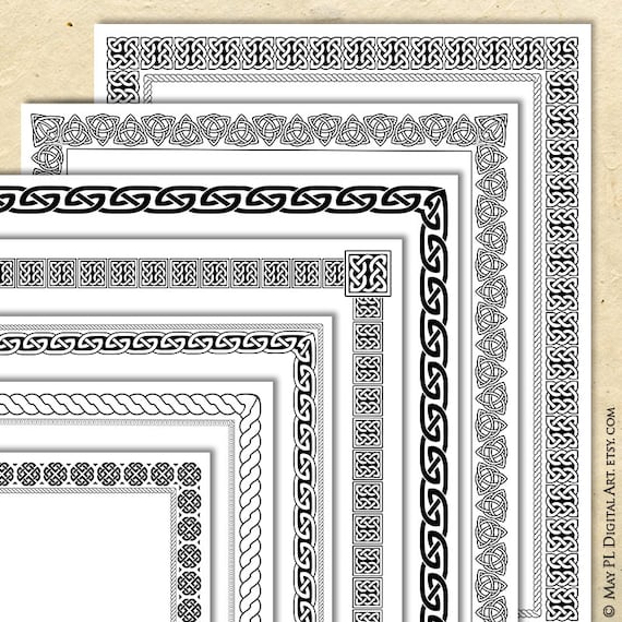 Celtic Knot Wedding Clipart Border