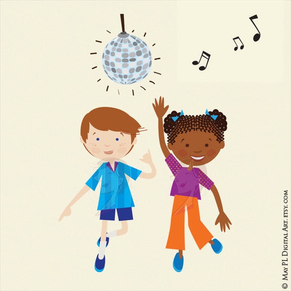 Kids Dance Party Clip Art