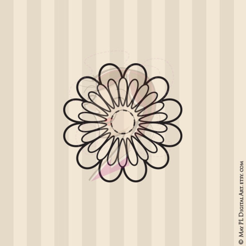 Flower Stamps Png Vector Clipart Digital Stamp to Make a - Etsy UK