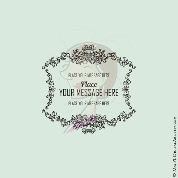 French Provincial Frame Borders Decorative Elegant Wreath | Etsy