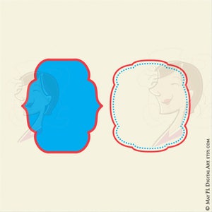 Red Blue Digital Frames Clipart Commercial Use Teacher Craft Supplies ...