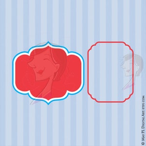 Red Blue Digital Frames Clipart Commercial Use Teacher Craft Supplies ...