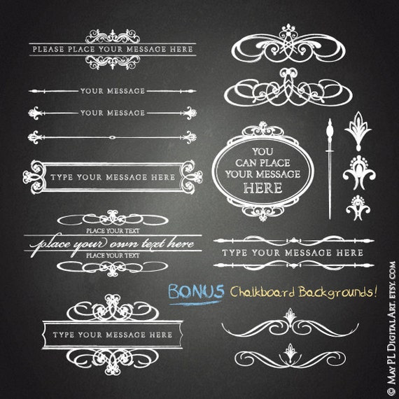 Vintage Chalkboard Frames