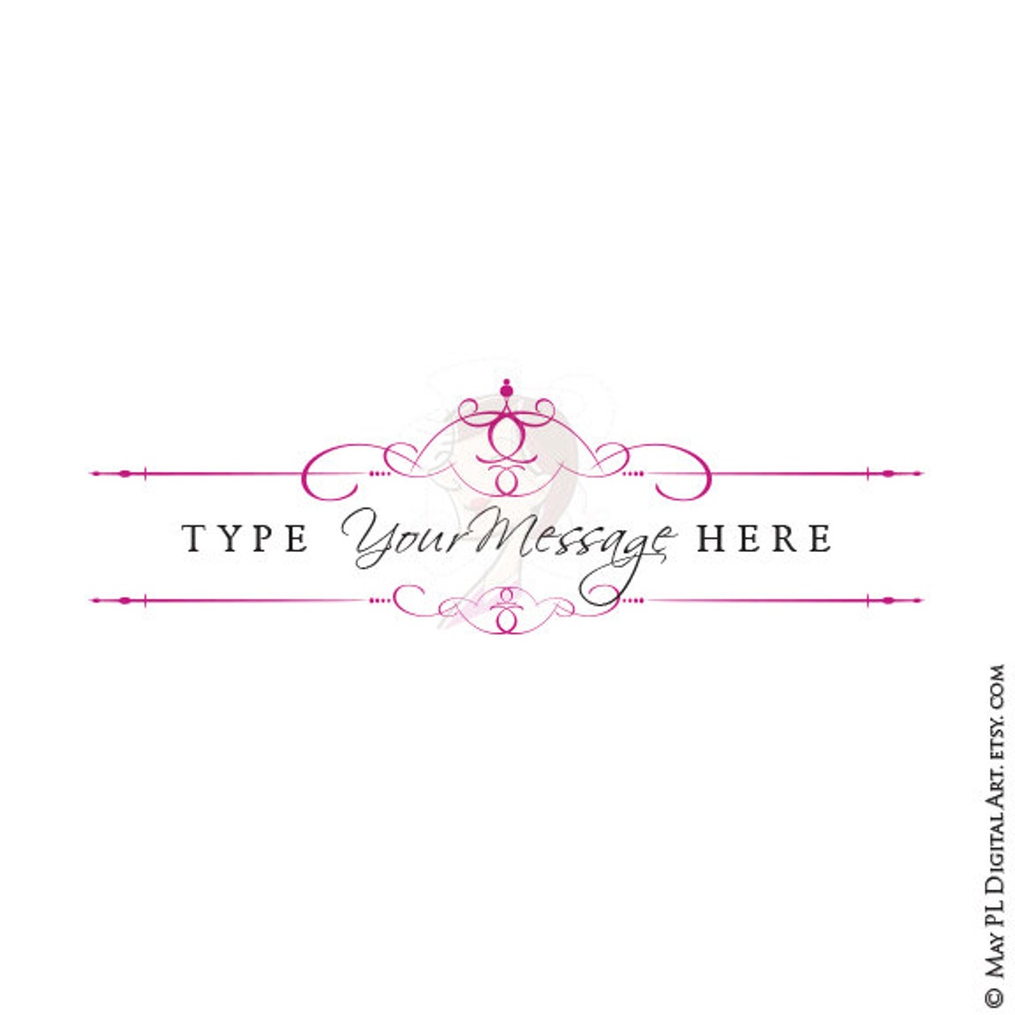 Pink Frame Clip Art - Fuschia Wedding Frames With Calligraphy Swirl ...