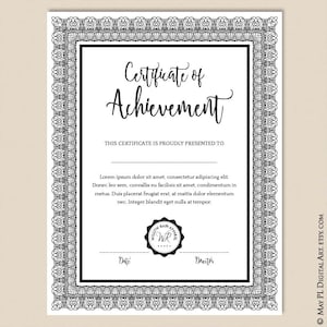Certificate Border Frames A4 and 8x11 Clip Art Vintage Diplomas Award ...