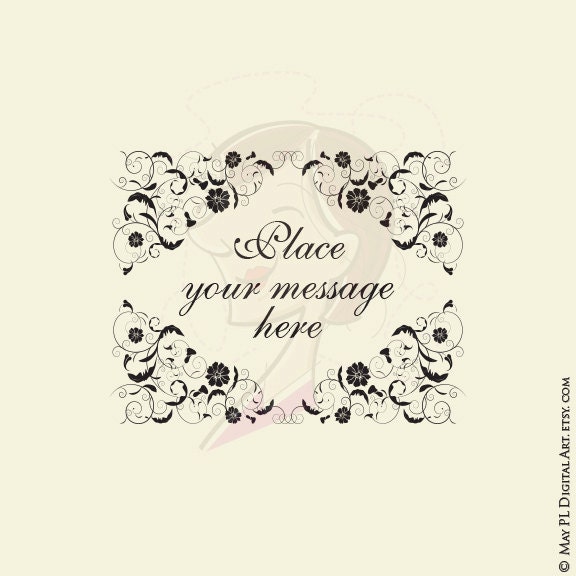 Flower Frame Design Vintage Style Classic VECTOR Clip Art - Etsy