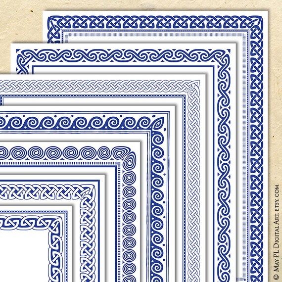 Blue Celtic Border