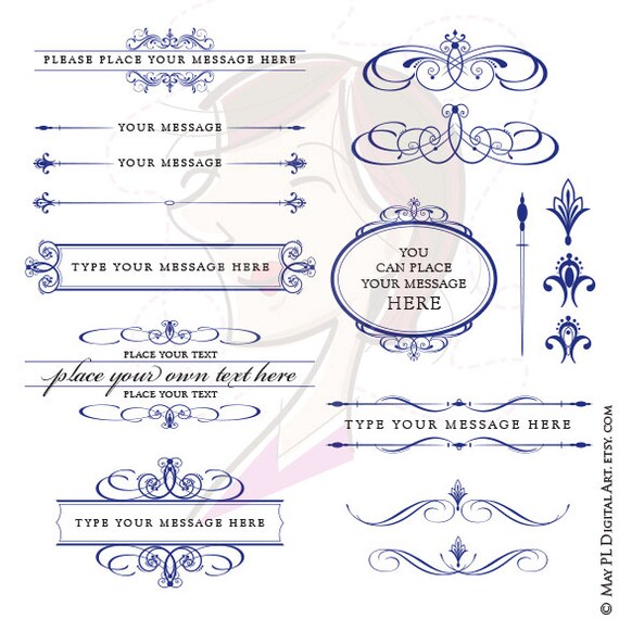 Navy Blue Border Clipart