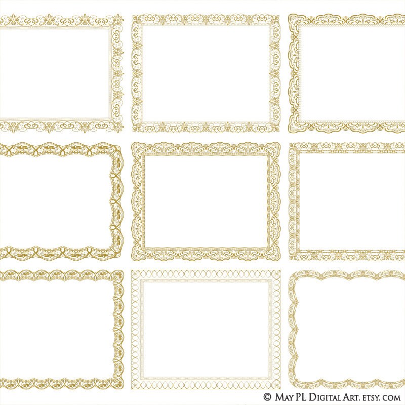 Gold Border Labels - Etsy