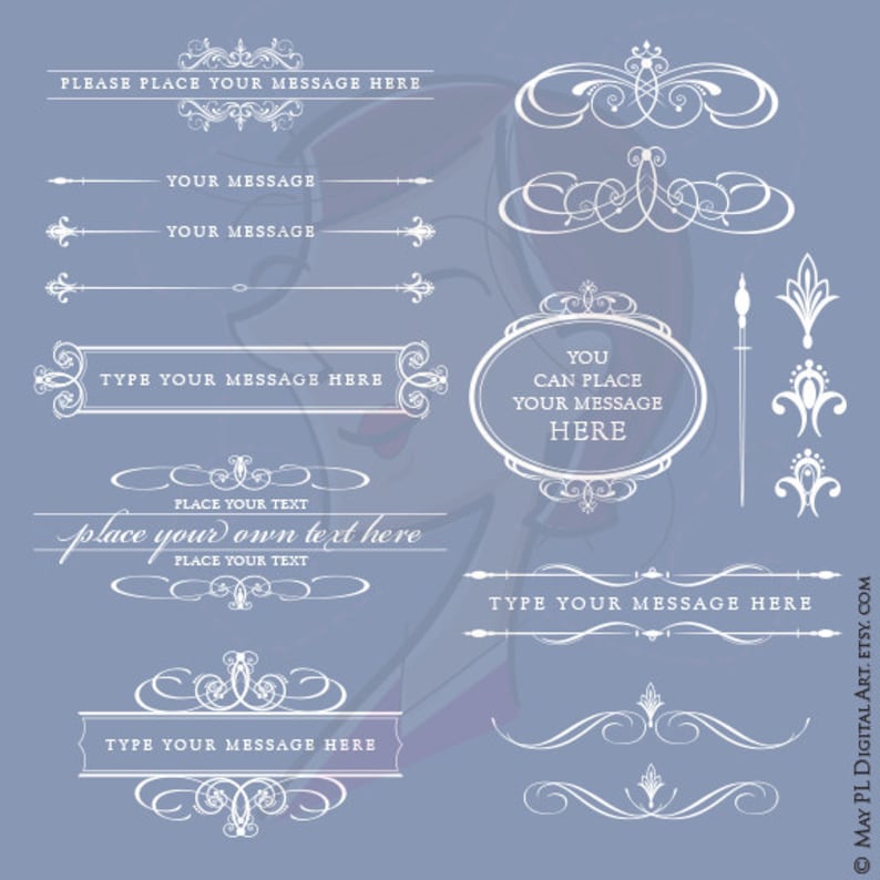 White Frames Download - Create Wedding Sign, Invitations With This Set ...