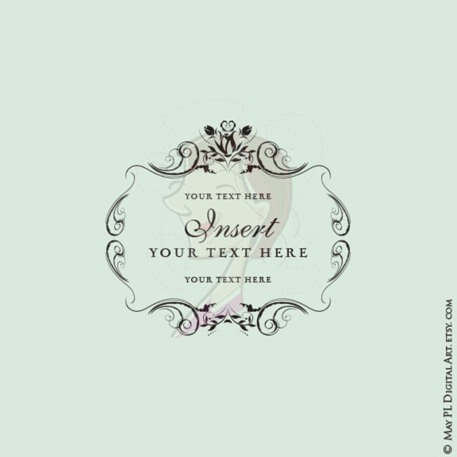 DIY Wedding Logo, Invitations or Business Branding With Vintage Frames ...