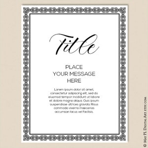 Document Border Frames Celtic Symbols Gaelic Line Art Digital Clipart ...