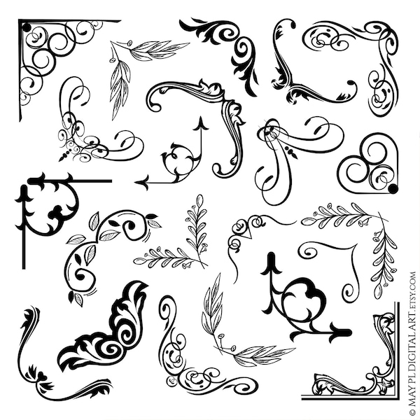 Calligraphy Borders - Etsy