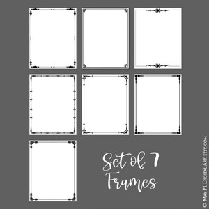 Bordure de page de certificat - Clipart cadres fantaisie noir - dessins ...