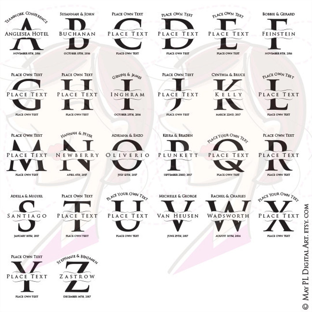 Free Monogram Letter Clipart