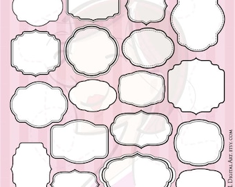 Label Frames Clipart | Etsy