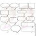 Speech Bubbles Clipart Thought Bubble Digital Vector Frame Scrapbook ...