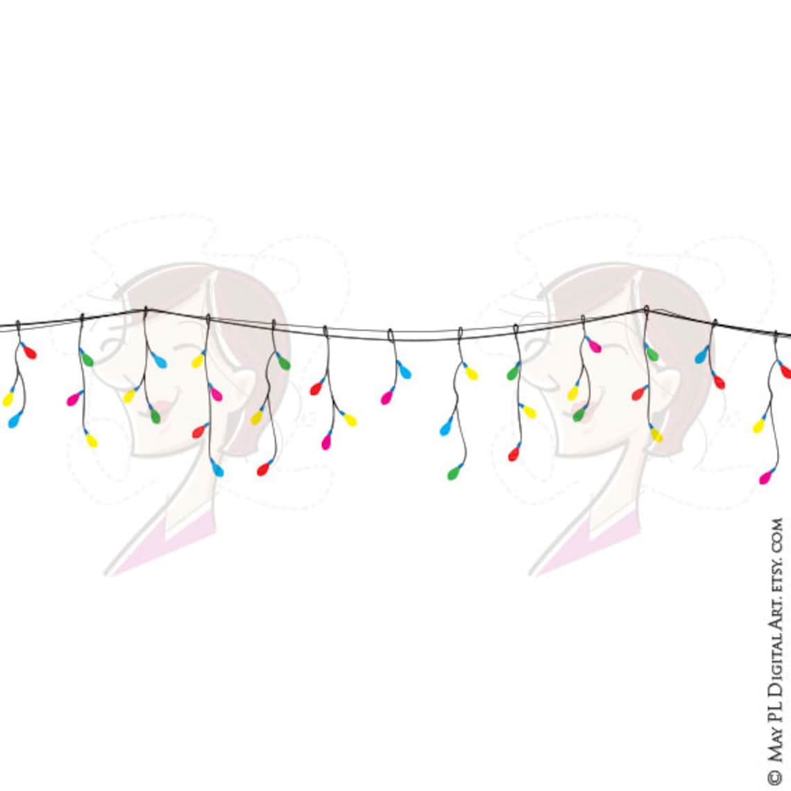 Christmas String Lights Png Clipart Fairy Lights DIY Party - Etsy