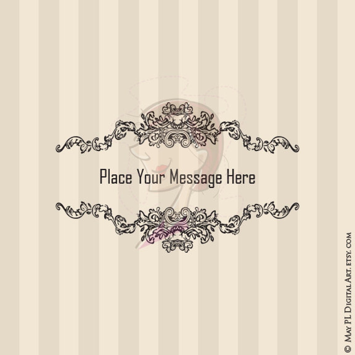 French Provincial Frame Borders Decorative Elegant Wreath | Etsy