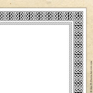 Celtic Knot Black Borders, Certificate Digital Frames, High Resolution ...